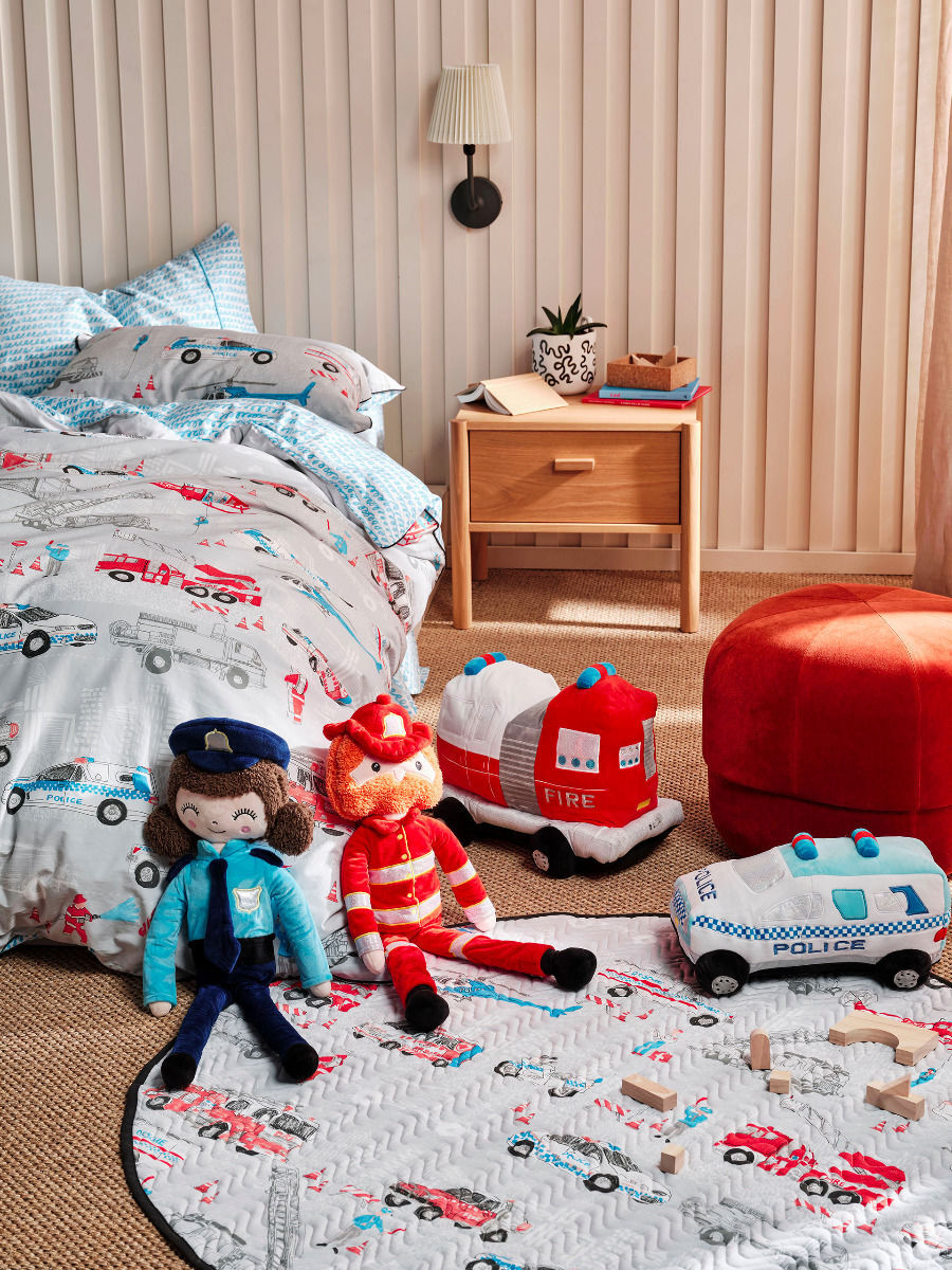 Fireman Steve Novelty Cushion - Linen House Kids | Wesco Hub